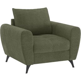 Sessel MR. COUCH, B:96cm H:71cm T:90cm, grün, Stripes (92% Polyester / 8% Nylon), Wohnzimmer, Sessel, "Blackburn II", Passend zu der Garnitur,