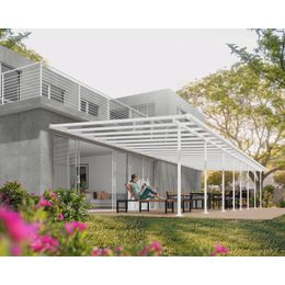 Terrassendach, B:1.212cm T:380cm, wei&szlig;, PALRAM - CANOPIA, Aluminium, Polycarbonat (PC), Terrassen&uuml;berdachungen, "Feria Alu Terrassen&uuml;berdachung",