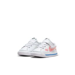 Nike Sportswear Mädchen Sneaker "COURT LEGACY S (TD)", Gr. 27, weiß, Leder, Textil, Schuhe