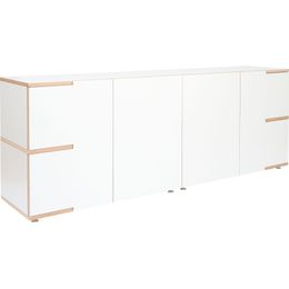 Mehrzweckschrank Tojo, B:200cm H:75cm T:40cm, weiß, MDF, Küche, Schränke, "stau"