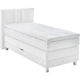 Boxspringbett, B:105cm L:210cm, weiß, Westfalia Schlafkomfort, Bezug: 100% Polyester;Polsterung: 100% Polyester, Komplettbetten, wahlweise mit