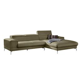 Ecksofa W.Schillig, B:303cm H:70cm T:193cm, grün, Longlife Xtra-Leder Z69: Das feinnarbige, gedeckte Softleder Z69 besticht durch seine