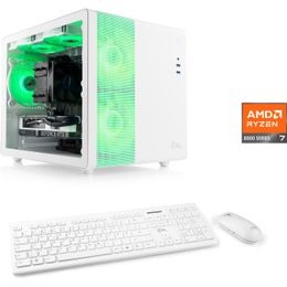 CSL PC "Cube V24225", Microsoft Windows 11 Home (64 Bit), 32 GB RAM 1.000 GB SSD, wei&szlig;, Desktop-PCs