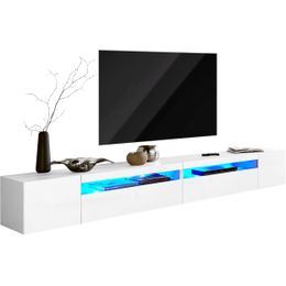 Lowboard Inosign, B:260cm H:36,5cm T:40cm, wei&szlig;, Sideboards, Breite 260 cm, ohne Beleuchtung