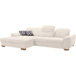 Ecksofa Alina, B:297cm H:91cm T:199cm, weiß, Struktur fein XBO (90% Polyester, 10% Polyamide);Chenille GCP (100% Polyester), Wohnzimmer, Sofas,