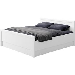 Einzelbett Priess, B:188cm L:208cm, wei&szlig;, Betten, "Arnsberg", Komfortliegeh&ouml;he
