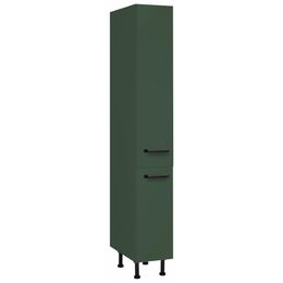 Wiho-K&uuml;chen Apothekerschrank WIHO K&Uuml;CHEN, B:30cm H:210cm T:58cm, gr&uuml;n, K&uuml;che, Schr&auml;nke, "Simi", Soft-Close-Funktion in Schubk&auml;sten und Ausz&uuml;gen, verstellbare F&uuml;&szlig;e