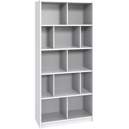 Regal wimex, B:90cm H:197cm T:38cm, wei&szlig;, Spanplatte, Kinderzimmer, Regale, "Norderney Regal hoch B/T/H 90/38/197cm", mit diversen