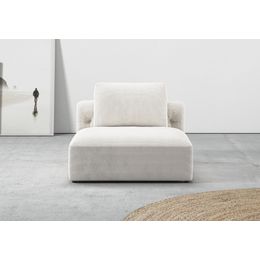 1,5-Sitzer RAUM.ID, B:107cm H:62cm T:109cm, weiß, 95% Polyester, 5% Nylon, Sofas, "Cushid", Einzelmodul, auch separat stellbar