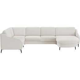 Sit & More Wohnlandschaft SIT & MORE, B:372cm H:90cm T:227cm, weiß, 100% Polyester, Sofas, "Soul U-Form", wahlweise mit Bettfunktion und Schubkasten