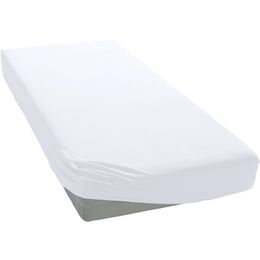 Spannbettlaken bellana, L:200cm, wei&szlig;, Frottee, Obermaterial: 80% Baumwolle, 20% Polyester, Bettlaken, "bellana Frottier", weich und angenehm zur Haut