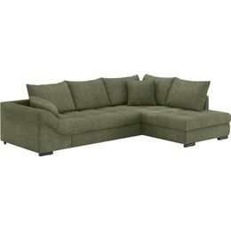 Ecksofa MR. COUCH, B:303cm H:86cm T:202cm, grün, Stripes (92% Polyester / 8% Nylon), Wohnzimmer, Sofas, "Allegro, L-Form", mit