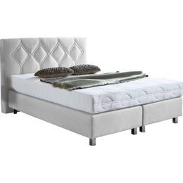 Boxspringbett, B:155cm L:210cm, wei&szlig;, Westfalia Schlafkomfort, Bezug Bett: Microvelours (100% Polyester) oder Feinstruktur (100% Polyester);Bezug