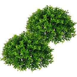 Kunstpflanze Creativ green, H:12cm Ø:28cm, grün, Kunststoff, Badezimmer, Kunstpflanzen, "Teeblatt-Halbkugel"