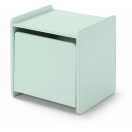 Nachtkonsole Vipack, B:40cm H:40cm T:36cm, grün, MDF, Sideboards, "Kiddy, mit 1 Drehtür, dahinter ein großes Fach", MDF-Oberfläche