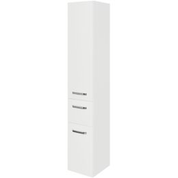 Hochschrank SAPHIR, B:30cm H:168cm T:33cm, wei&szlig;, Spanplatte, Badezimmer, Schr&auml;nke, "Serie 4010 Badschrank 30 cm breit, mit 2 T&uuml;ren und 1 Schublade",