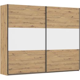 Schwebetürenschrank Rauch, B:261cm H:210cm T:59cm, weiß, Holzwerkstoff, Schränke, "Kleiderschrank Schrank Garderobe Garderobenschrank Wäscheschrank