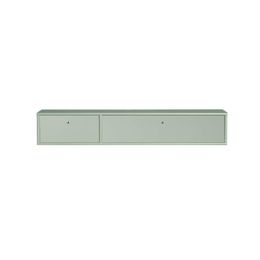 TV-Board, B:133cm H:22,4cm T:32,5cm, gr&uuml;n, HAMMEL FURNITURE, MDF, Massivholz, Spanplatte, Sideboards, "Mistral Fernsehschrank, Medienm&ouml;bel, H&auml;ngend",