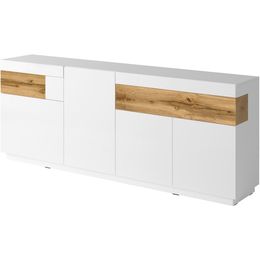Sideboard Inosign, B:218,5cm H:84,5cm, weiß, Wohnzimmer, Sideboards, "SILKE", Breite 218, 5 cm
