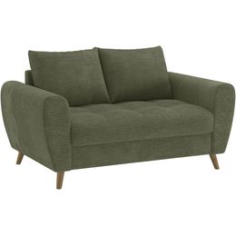 2-Sitzer MR. COUCH, B:160cm H:71cm T:90cm, gr&uuml;n, Stripes (92% Polyester / 8% Nylon), Sofas, "Blackburn II", Mit Kaltschaumpolsterung bis 140 kg
