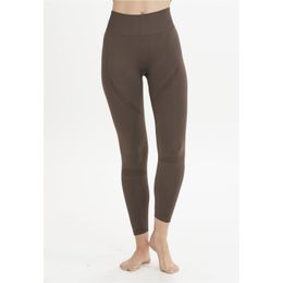 ENDURANCE ATHLECIA ATHLECIA Damen Funktionstights "NAGAR", grün, Gr. S, unifarben, 83% Nylon, 16% Elasthan, 1% Polyester, Hosen, mit angesagtem High-Waist-Bund