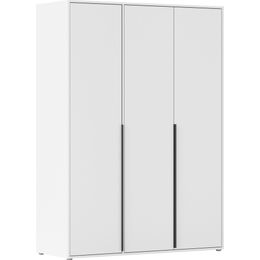 Drehtürenschrank Rauch, B:140cm H:194cm T:53cm, weiß, Holzwerkstoff, Schränke, "Kleiderschrank Schrank Garderobe Wäscheschrank NAGATA viel Stauraum",