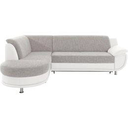 Ecksofa Trendmanufaktur, B:265cm H:85cm T:190cm, weiß, Kunstleder SOFTLUX / Struktur (77% Polyester; 23% Polyacryl);Luxus-Microfaser ALCAZAR (100%
