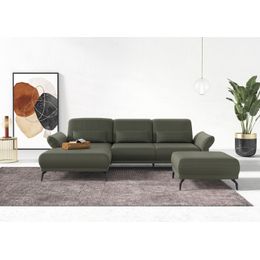 Ecksofa Inosign, B:284cm H:88cm T:196cm, grün, 95% Polyester, 5% Polyamid, Wohnzimmer, Sofas, "Coco L-Form", Sitztiefen-, Arm- und