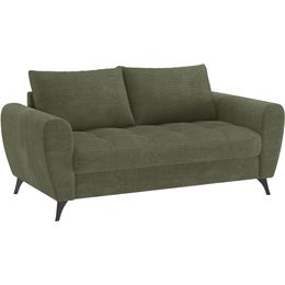 2,5-Sitzer MR. COUCH, B:180cm H:71cm T:90cm, grün, Stripes (92% Polyester / 8% Nylon), Sofas, "Blackburn II", Mit Kaltschaumpolsterung bis 140 kg