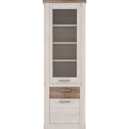 Vitrine FORTE, B:71,2cm H:212cm T:41,3cm, wei&szlig;, Dekorfolie, FSC-zertifizierter Holzwerkstoff, Wohnzimmer, Schr&auml;nke, "Duro", H&ouml;he 212 cm, Glasvitrine