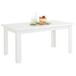 Esstisch Home Affaire, B:160cm H:74,6cm T:90cm, wei&szlig;, Garten, Tische, "Ixo", Mit 2 dekorativ geschwungenen Oberplatten.. Hochwertige Verarbeitung