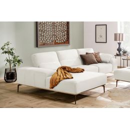 Ecksofa W.Schillig, B:319cm H:88cm T:178cm, weiß, Longlife Xtra-Leder Z73: Naturwalkleder der Luxusklasse aus den erlesensten Rohhäuten. Hautstärke