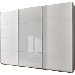 Schwebet&uuml;renschrank wimex, B:270cm H:208cm T:65cm, wei&szlig;, Spanplatte, Schr&auml;nke, "Ernesto", mit farbigen Glaselementen