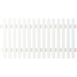 Plus Gartenzaun "Skagen", H/L: 80cm x 20,48m, Pfosten: 14 Stk., weiß, Zaunelemente, Höhe: 80 und 120 cm, Gesamtlänge: 4,78 bis 23,62 m, zum