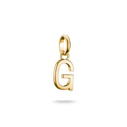 Thomas Sabo Damen Charm Buchstabe "Charm Alphabet/Buchstabe - Connect", G, gold, Silber 925 (recycelt), Charms