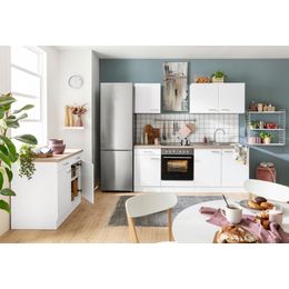 Unterschrank Optifit, B:100cm H:85,8cm T:60cm, wei&szlig;, K&uuml;che, Schr&auml;nke, "Iver", Breite 100 cm, 2 T&uuml;ren und 2 Schubk&auml;sten, mit 38 mm Arbeitsplatte
