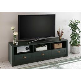 Lowboard Home Affaire, B:158cm H:47cm T:43cm, gr&uuml;n, MDF, Wohnzimmer, Sideboards, "Ascot", Breite 158 cm