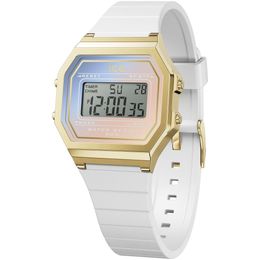 Ice Watch ICE-WATCH Damen Chronograph "ICE digit retro sunset - Small", weiß, Armbanduhren, Quarzuhr, Armbanduhr, Damenuhr, digital, Silikonarmband,