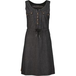 alife and kickin ALIFE & KICKIN Damen Sommerkleid "Damen DorisAK DNM", schwarz, Gr. XL, 98% Baumwolle, 2% Elasthan, Kleider