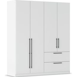 Kleiderschrank Rauch, B:181cm H:197cm T:54cm, weiß, Holzwerkstoff, Kinderzimmer, Schränke, "Drehtürenschrank Schrank Garderobe Wäscheschrank