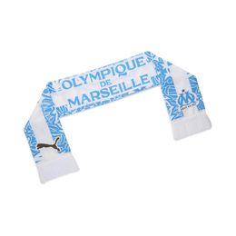 Puma Herren Schal "Olympique de Marseille Essentials Schal Unisex", weiß, Obermaterial: 94% Polyacryl, 5% Nylon, 1% Elasthan, Modetücher