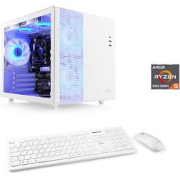 CSL PC "Cube V24195", Microsoft Windows 11 Home (64 Bit), 16 GB RAM 500 GB SSD, wei&szlig;, Desktop-PCs