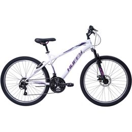 Huffy Mountainbike, 45cm, 26 Zoll (66,04cm) hinten: 26 Zoll (66,04cm), weiß, Fahrräder