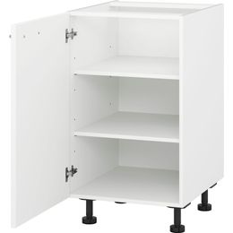 Unterschrank KOCHSTATION, B:60cm H:75cm T:56cm, weiß, Küche, Schränke, ""KS-Scafa" mit zwei Einlegeböden", in verschiedenen Breiten, wahlweise