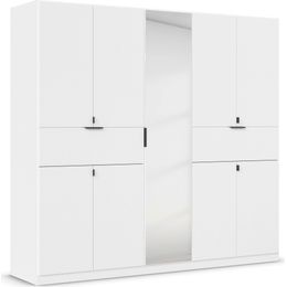 Drehtürenschrank Rauch, B:226cm H:210cm T:54cm, weiß, Holzwerkstoff, Schränke, "Kleiderschrank Schrank Garderobe Wäscheschrank TICAO", mit 2