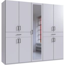Dreht&uuml;renschrank wimex, B:225cm H:208cm T:58cm, wei&szlig;, Spanplatte, Schr&auml;nke, "Tibet", mit Schubk&auml;sten auf bequemer Zugriffsh&ouml;he