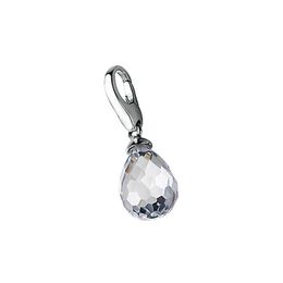 Damen Charm Kugel "Tropfen, Silber 925", wei&szlig;, Giorgio Martello MILANO, Silber 925 (Sterlingsilber), Charms