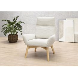 Sessel Places of Style, B:82cm H:102cm T:81cm, weiß, 88% Polyester, 12% Polyacryl, Wohnzimmer, Sessel, "Basic Relaxsessel", Extra hohe Rückenlehne