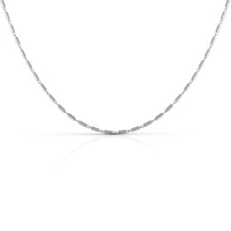 Vivance Damen Collierkettchen "925/- Sterling Silber rhodiniert", 42+5cm, Silber 925 (Sterlingsilber), L: 47 B: 1,5mm, wei&szlig;, Silber 925