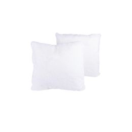 Fellkissen KENDA SAND, B:45cm L:45cm, wei&szlig;, Polyester, Dekokissen_Sitzkissen_Kissenh&uuml;llen, "Dekokissen Aimee 625 2er-Set", Kissen inkl. F&uuml;llung mit